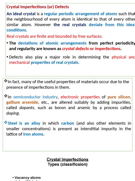 Crystal Defects Pdf Crystallographic Defect Dislocation