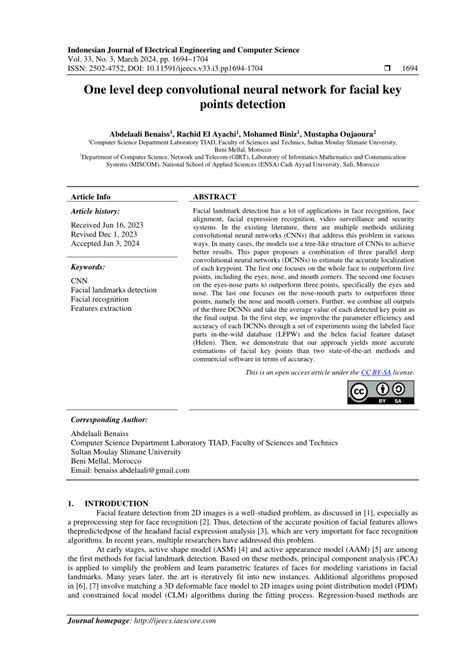 pdf one level deep convolutional neural network for facial key points