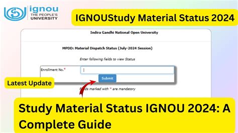 IGNOU Study Material Status 2025 Tips To Access Your Study Resources