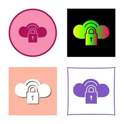 Secure Cloud Vector Icon Vector Art At Vecteezy