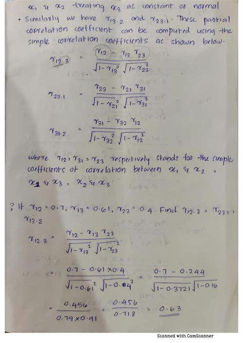 Solution Partial And Multiple Correlation Efficient Studypool