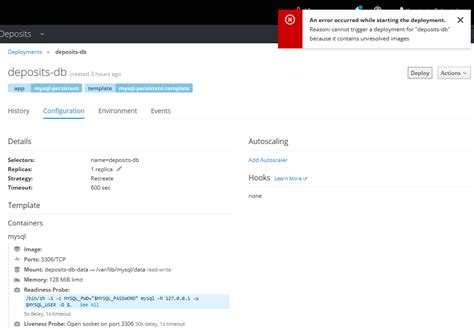 Cant Deploy Mysql Because It Contains Unresolved Images · Issue 19955