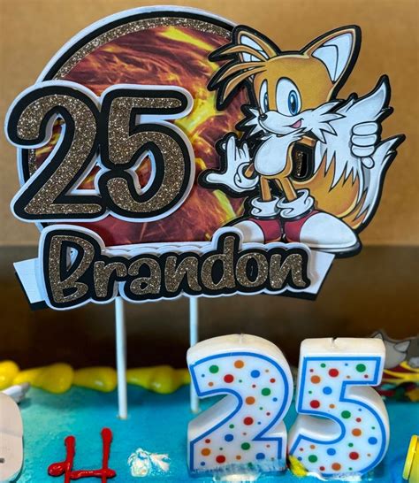 Tails Sonic Cake Topper Etsy Canada Cake Toppers Sonic Cake Topper
