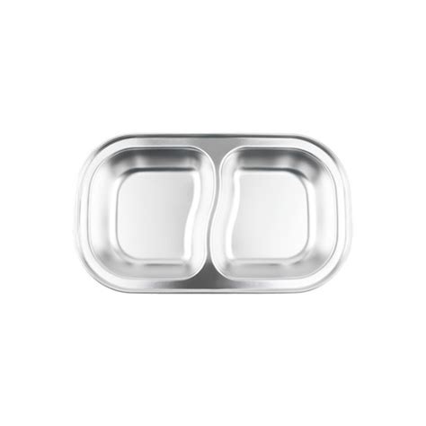 2구 스텐 물결 간식나눔접시식판 간식접시 27종 학교 유치원 어린이집 병원 단체급식 캠핑 간식식판 주 국제주방