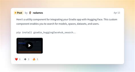 Radames On Hugging Face Here S A Utility Component For Integrating