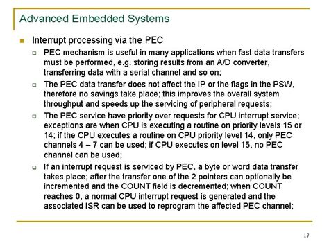 Advanced Embedded Systems Lecture 8 Interrupts In Embedded