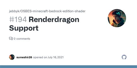Renderdragon Support Issue Jebbyk OSBES Minecraft Bedrock Edition Shader GitHub