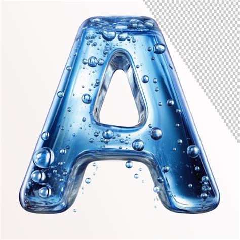 투명한 배경에 스플래시 3d 거품 글으로 현실적인 물 텍스트 프리미엄 Ai 생성 Psd