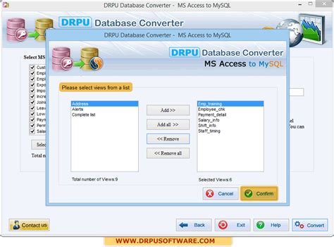 Screenshots Of Drpu Database Converter Ms Access To Mysql To Convert