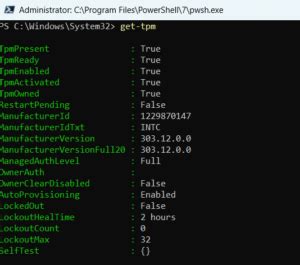 Check TPM Compatibility On Windows Computer Using Powershell