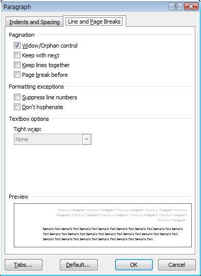 Paragraph Formatting
