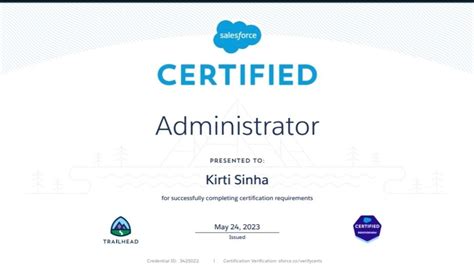Salesforcecertified Salesforceadmin Kirti Sinha