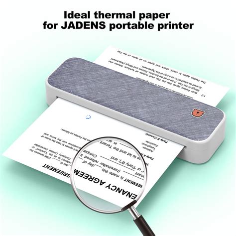 Jadens 4 Rolls A4 Long Lasting Thermal Paper For Portable Printer
