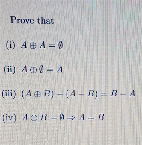 Solved Prove That I AA Ii A A Iii AB AB BA Chegg Com