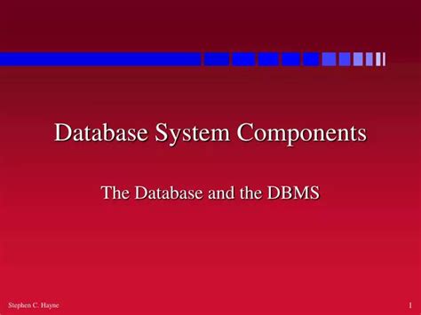 Ppt Database System Components Powerpoint Presentation Free Download Id7098304