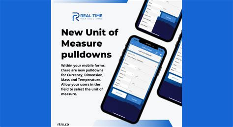 new unit of measure mobile form field types real time risk solutions