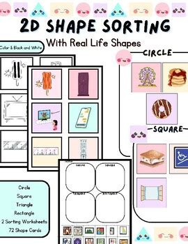 Shape Sorting Real Life Objects Square Triangle Circle Rectangle