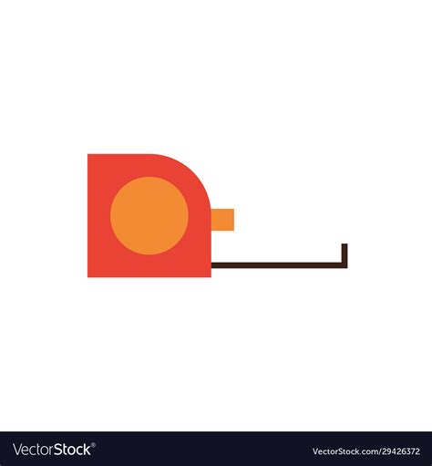Tape Measure Tool Construction Isolated Icon Vector Image