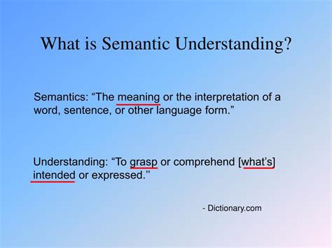 Ppt Semantic Understanding Powerpoint Presentation Free Download