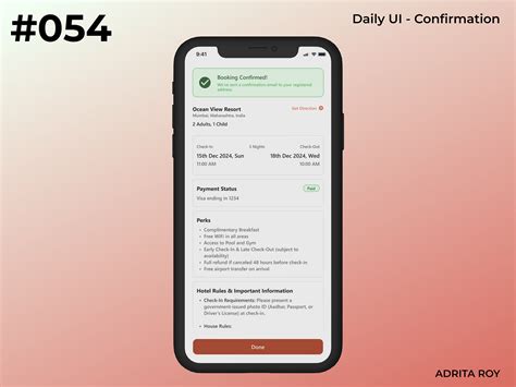 Daily Ui 054 Confirmation By Adrita Roy On Dribbble