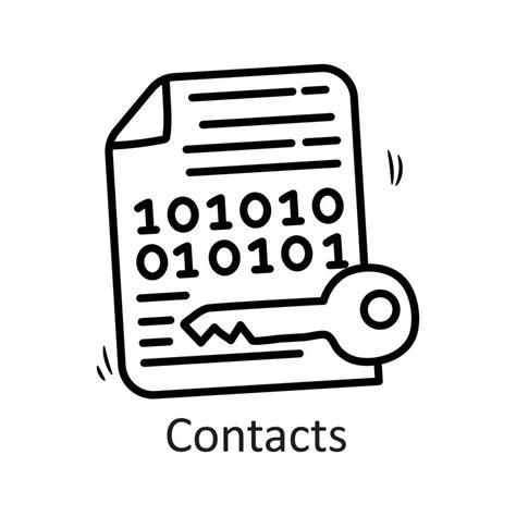 Contacts Vector Outline Icon Design Illustration Security Symbol On