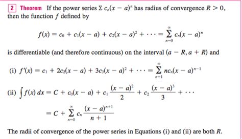 Calculus Does Using Integration For Representing Power Series Requires N 1 As The Starting