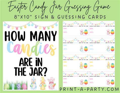 Candy Jar Guesssing Games Printaparty
