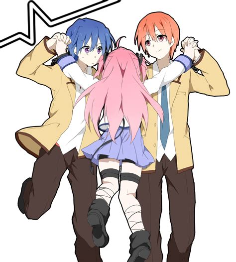 Yui Hinata Hideki And Otonashi Yuzuru Angel Beats Drawn By Akatsuki Hinaoto Danbooru