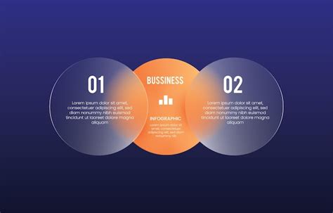 Glassmorph Infografía Gráfico Círculo Naranja Degradado Vector Premium