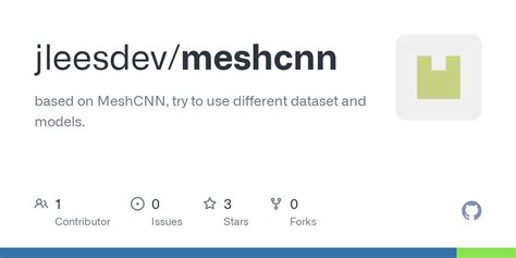 GitHub Jleesdev Meshcnn Based On MeshCNN Try To Use Different Dataset And Models