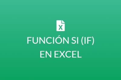 Función SI en Excel Descargar Excel
