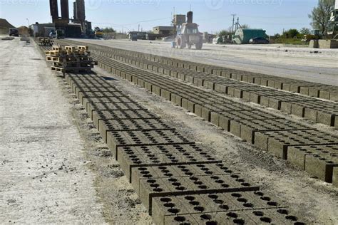 Cinder Blocks Lie On The Ground And Dried On Cinder Block Produ Stock Photo At Vecteezy