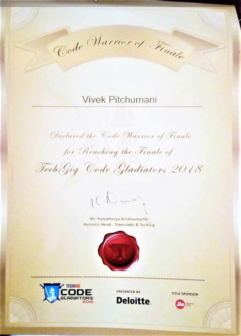 Vivek Pitchumani On Linkedin Codegladiators