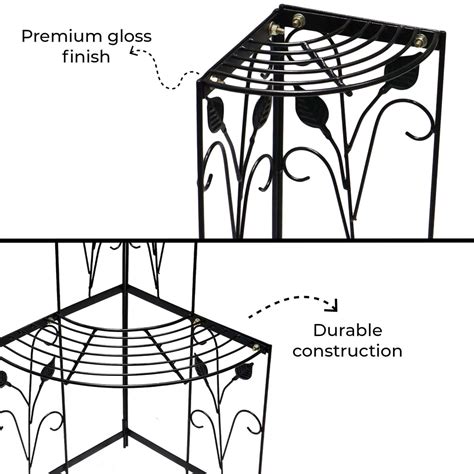 Trustbasket Corner Stand Stair Step Style Flower Pot Stand For Garden