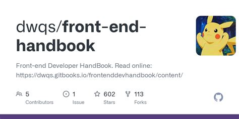 Github Dwqsfront End Handbook Front End Developer Handbook Read Online Dwqs