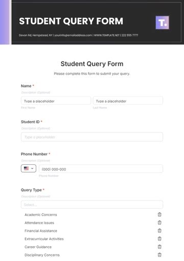 Free Student Interest Form Template To Edit Online