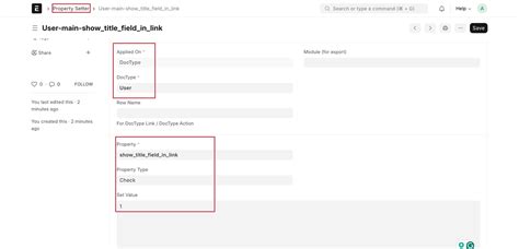 need user link field i need to show user full name not mail id user