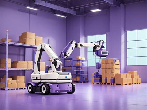Premium Ai Image Revolutionizing Efficiency Automation With Agv And Robotic Arm In Smart
