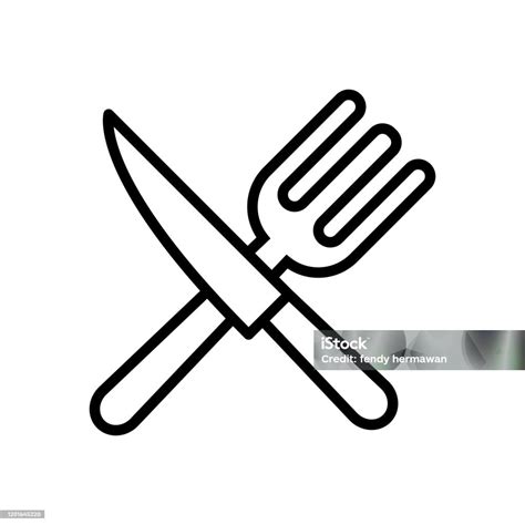 플랫 웨어 포크 숟가락 접시와 칼 아이콘 벡터 디자인 템플릿 개체 그룹에 대한 스톡 벡터 아트 및 기타 이미지 개체 그룹 검은색 그릇 Istock