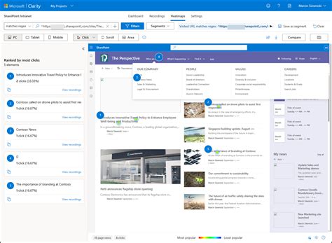 how to monitor sharepoint sites with microsoft clarity modern