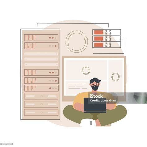 Backup Server Abstract Concept Vector Illustration Stock Illustration Download Image Now Istock