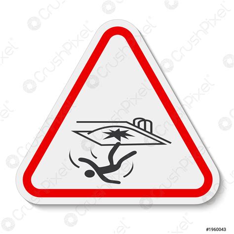 Fall Hazard Symbol Sign Isolate On White Backgroundvector Illustration