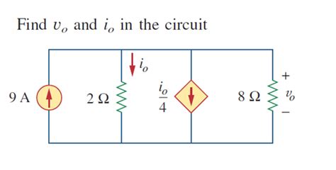 Solved Find Vo And Io In The Circuit Chegg
