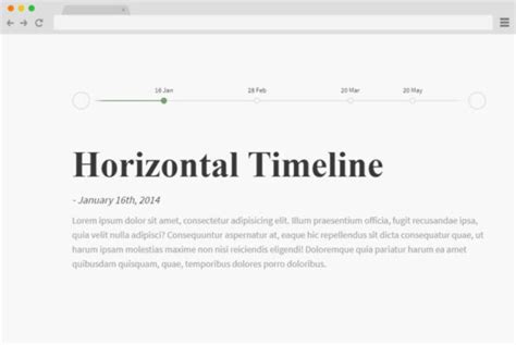20 Free Horizontal Timelines Html And Css Templates