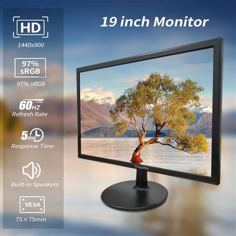 19 Inch Pc Desktop Monitor 1440x900 Dual Built In Speakers 60hz 5ms