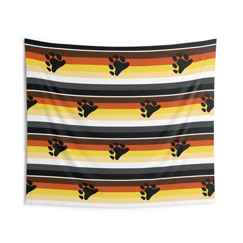Huge Bear Pride Flag Striped Wall Tapestry Earth And Soul Store