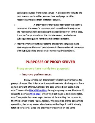 Seminar On Proxyserver PDF