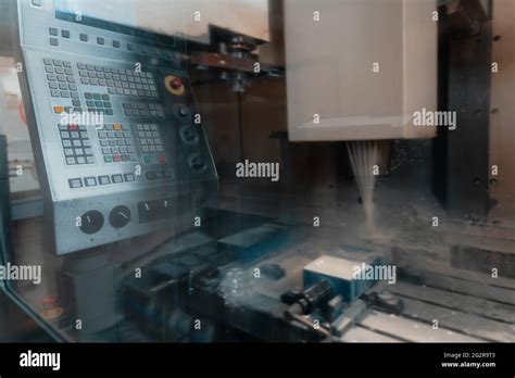 Industrial Metal Work Machining Process By Cutting Tool On CNC Lathe Stock Photo Alamy