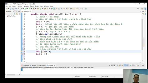 Kiểu Dữ Liệu Và Biến Trong Java Youtube