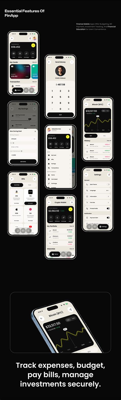 Finance Mobile App UI UX Design Behance